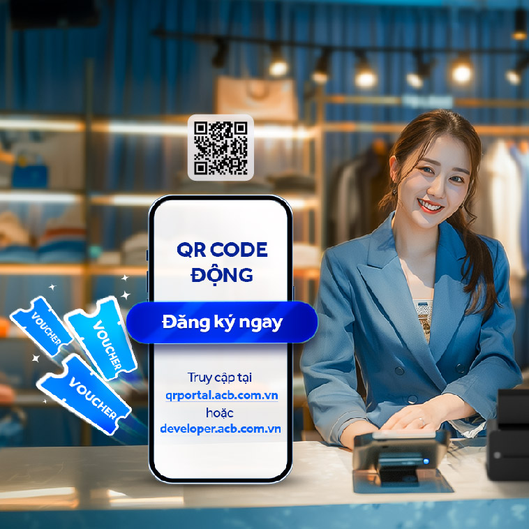 Tặng E-Voucher cho Doanh Nghiệp sử dụng QR CODE Động